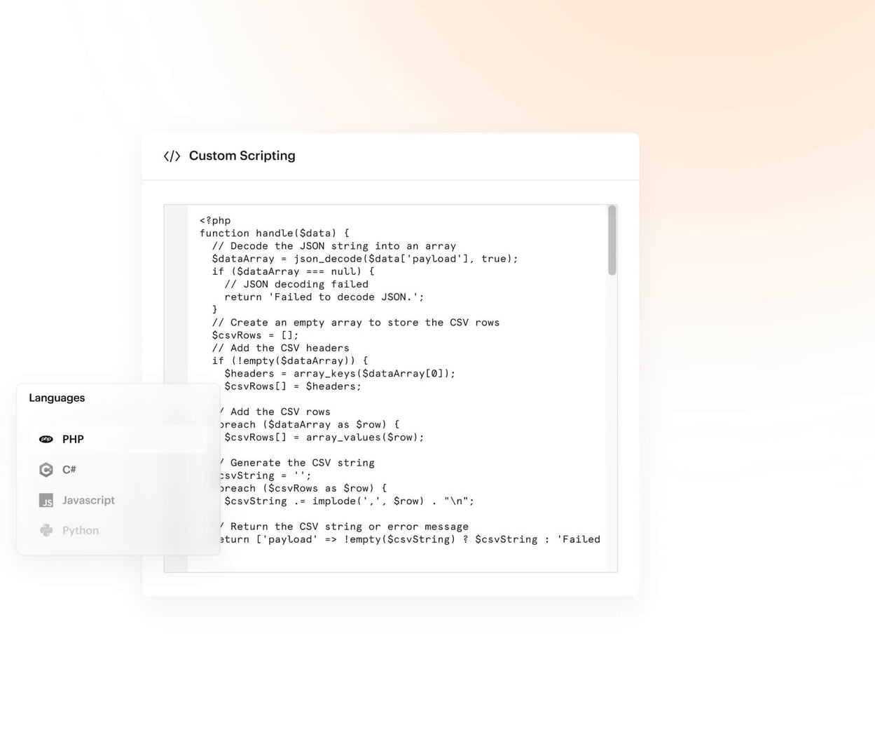 Custom Scripting | Patchworks